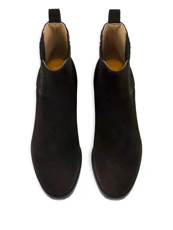DOUCAL'S Elastic-panel Suede Boots - Brown