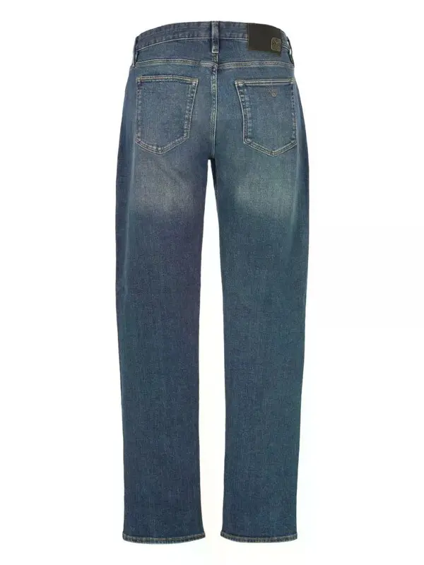 Emporio Armani Distressed Five-pocket Jeans