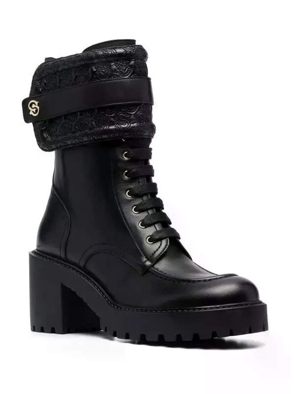 FERRAGAMO Shiraz Leather Combat Boots