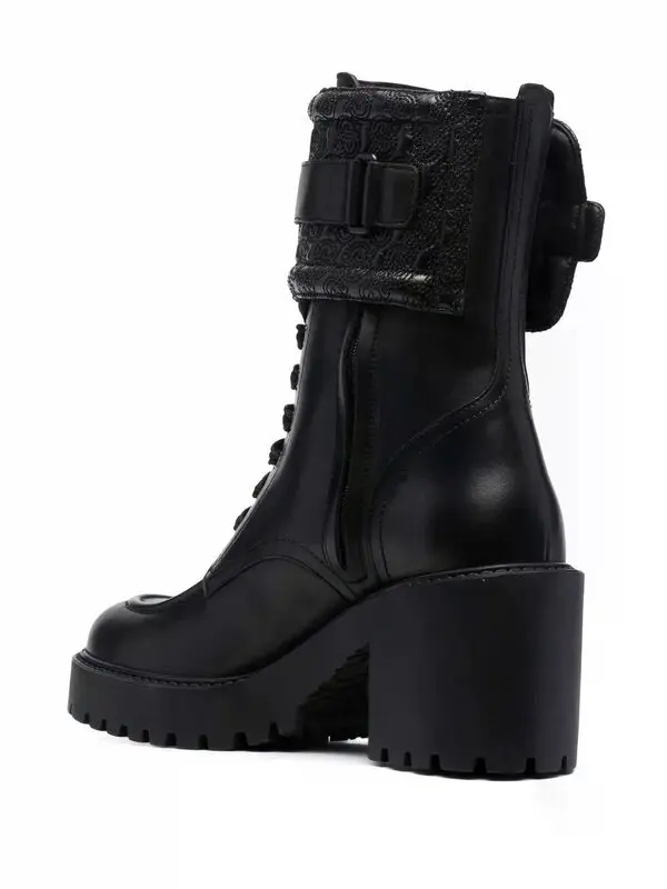 FERRAGAMO Shiraz Leather Combat Boots