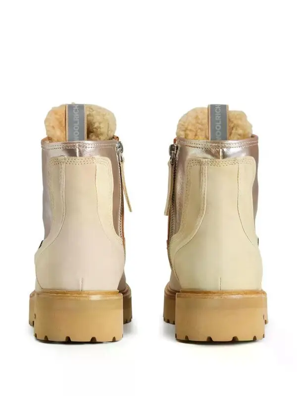 Woolrich Lace-up Combat Boots With Metallic Panelling