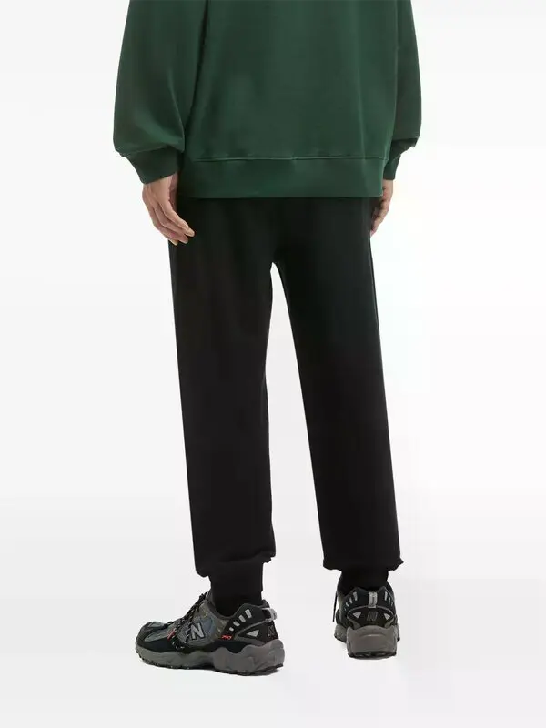 FINGERCROXX Logo-patch Cuffed Joggers - Black