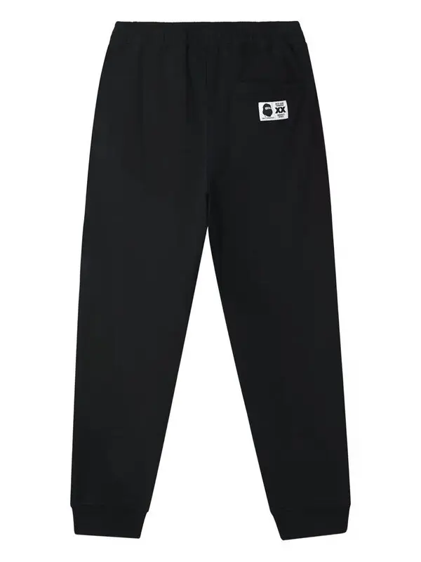 FINGERCROXX Logo-patch Cuffed Joggers - Black