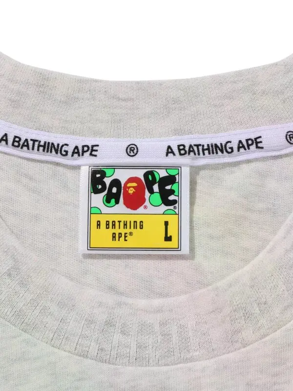 A BATHING APE Ape Head Logo-embroidered T-shirt - Grey