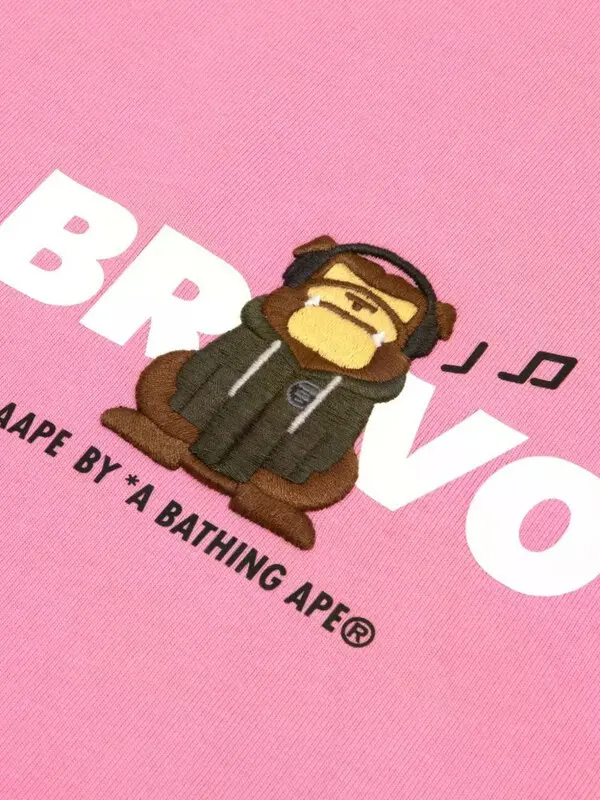 AAPE BY *A BATHING APE Bravo Monkey-embellished T-shirt