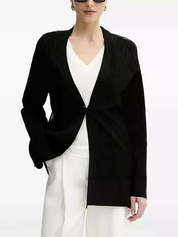Armani Exchange Wide-hem Long-sleeve Cardigan