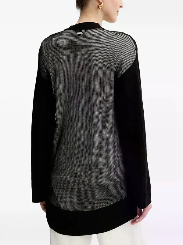 Armani Exchange Wide-hem Long-sleeve Cardigan