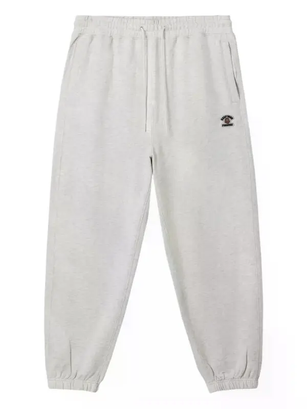 FINGERCROXX Logo-patch Cuffed Sweatpants - Grey