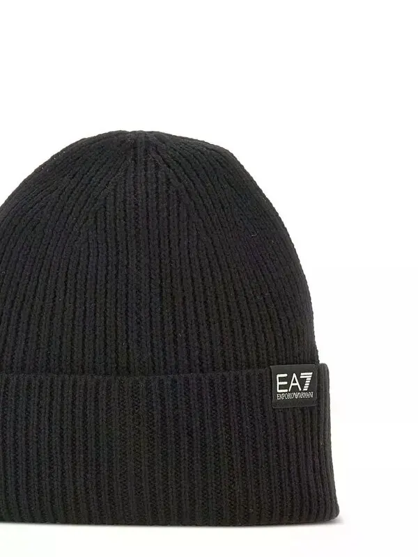 EA7 Ribbed Logo-patch Beanie