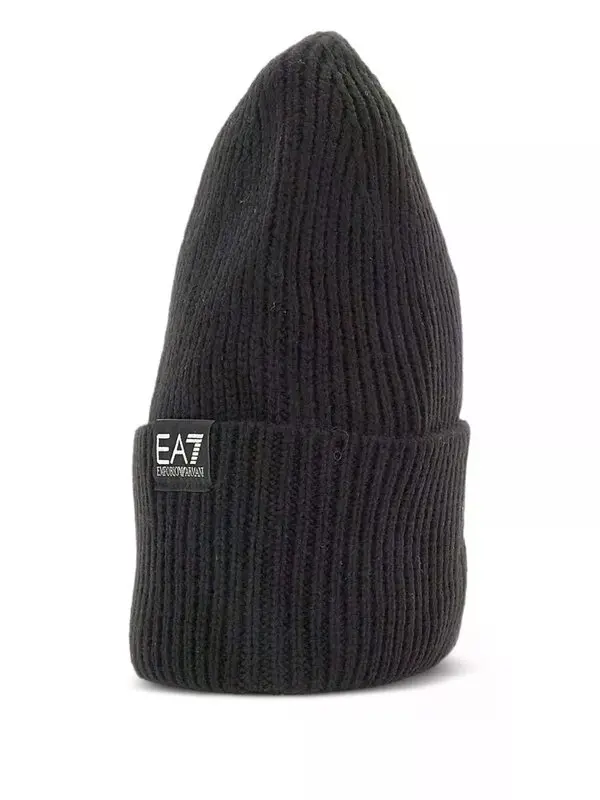 EA7 Ribbed Logo-patch Beanie