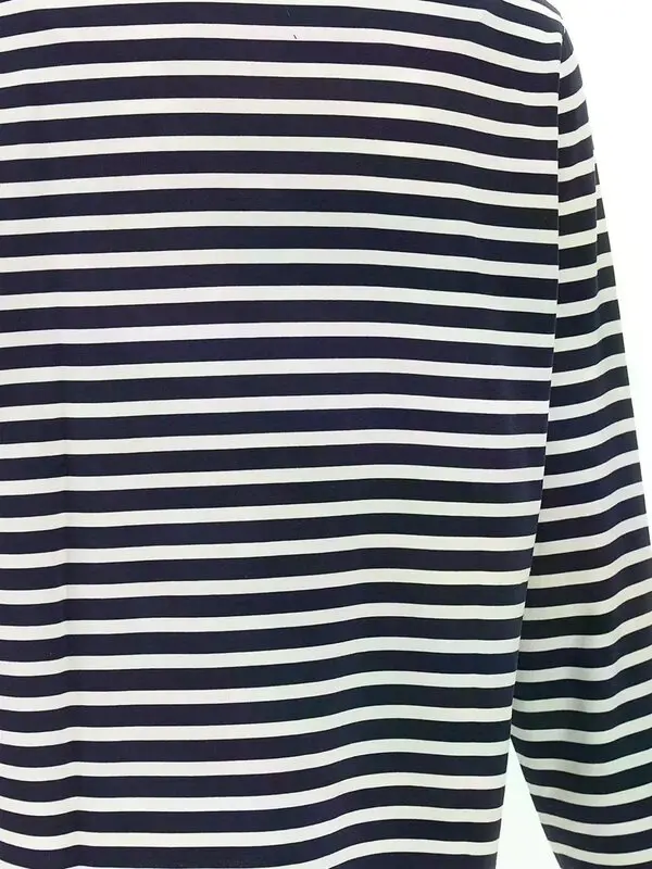 Maison Kitsuné Striped Sweater With Logo Patch