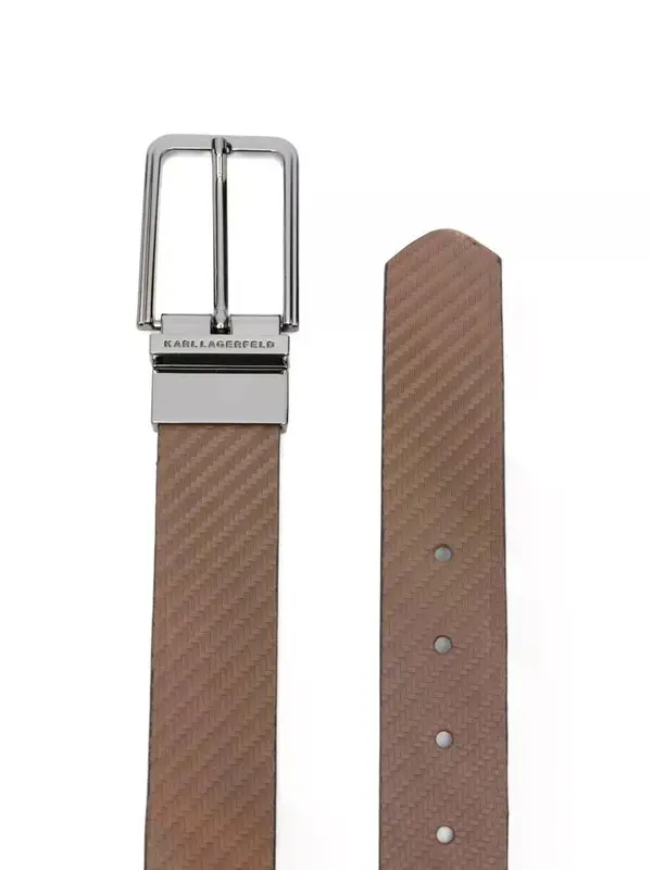 Karl Lagerfeld Textured Leather Belt