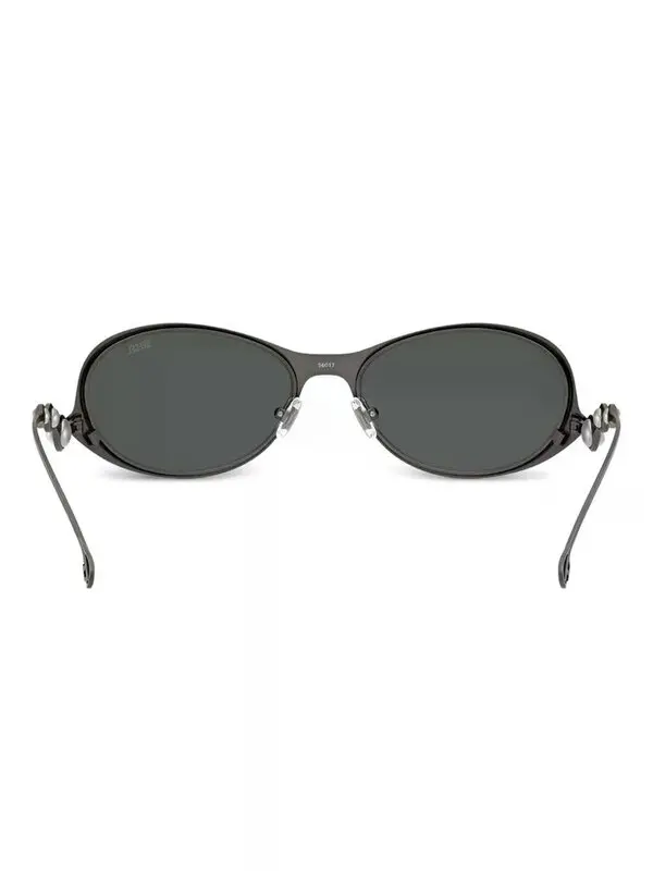 DIESEL® Oval-frame Embellished-arms Sunglasses