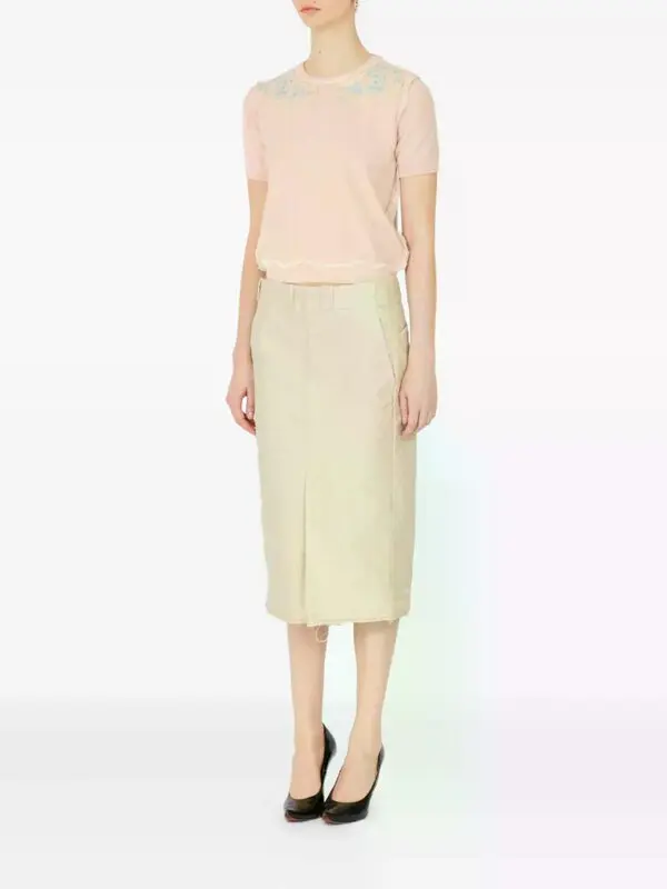 MAISON MARGIELA High-waisted Tailored Skirt - Neutrals
