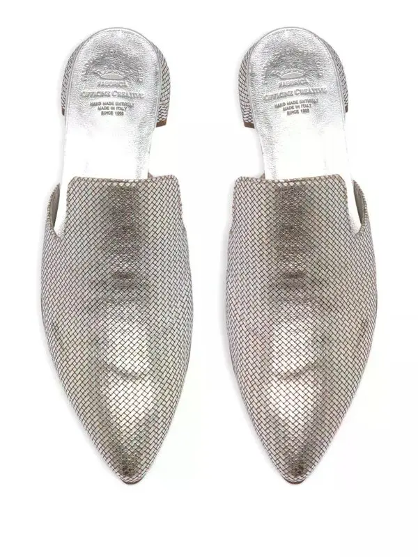 Officine Creative Woven Leather Mules