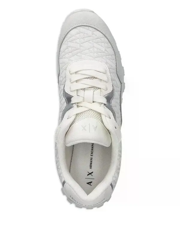 Armani Exchange Monogram-patterned Lace-up Sneakers