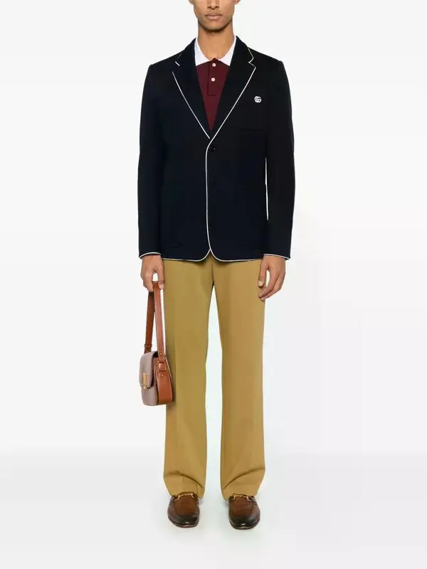 Gucci Embroidered Jersey Blazer