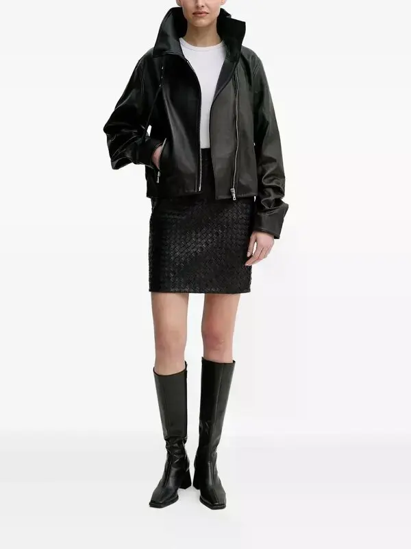 WON HUNDRED Belted Leather Jacket