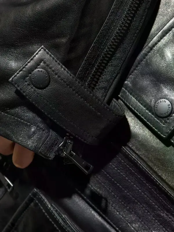 Balmain Multiple-pocket Leather Jacket