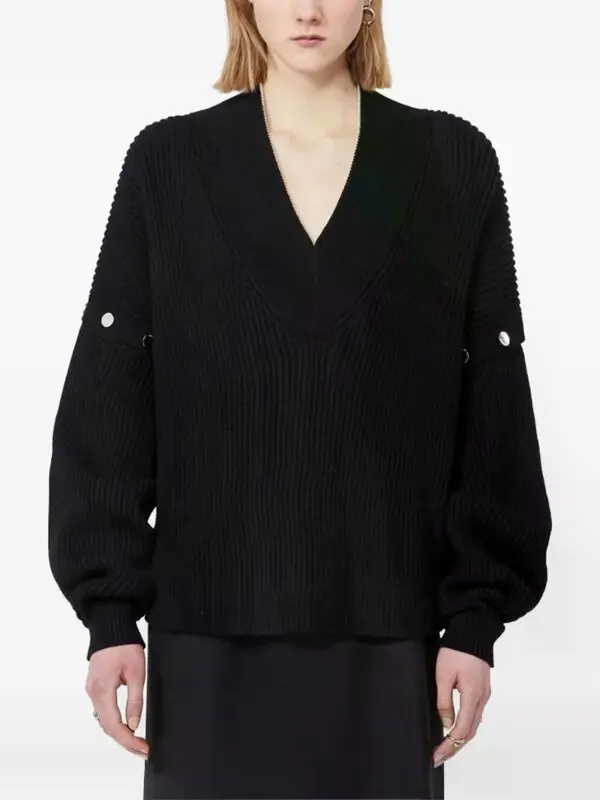 Sportmax Ribbed V-neck Sweater