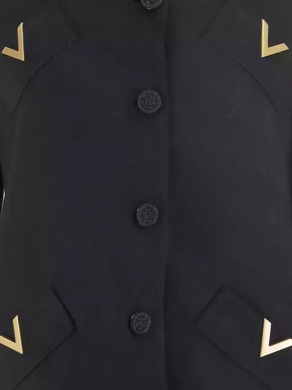 Valentino Garavani Coat With Gold-tone V Embellishments