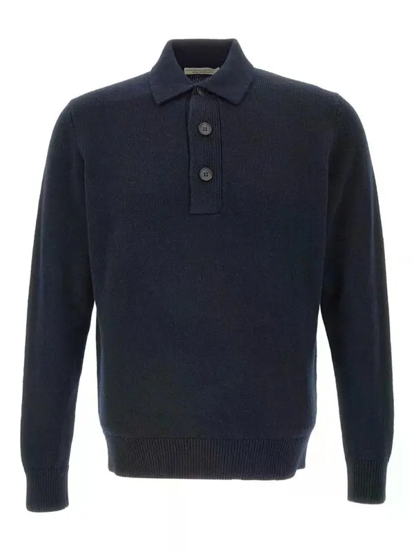 FILIPPO DE LAURENTIIS Three-button Ribbed Polo Shirt