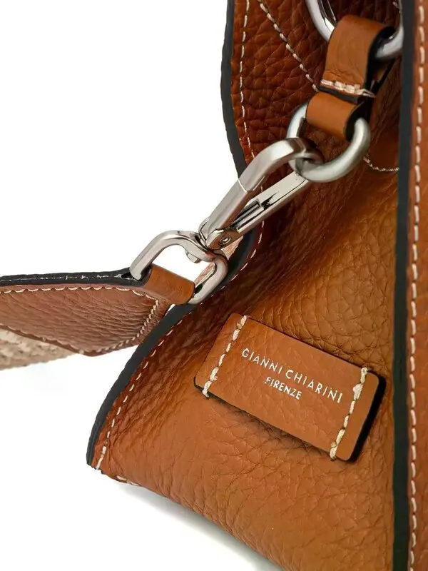 GIANNI CHIARINI Aurora Pebble Leather Tote Bag - Brown