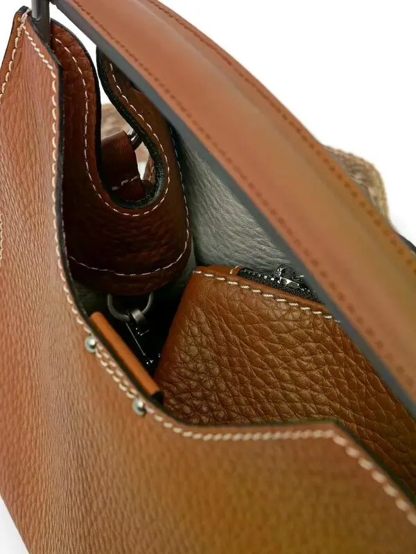 GIANNI CHIARINI Aurora Pebble Leather Tote Bag - Brown
