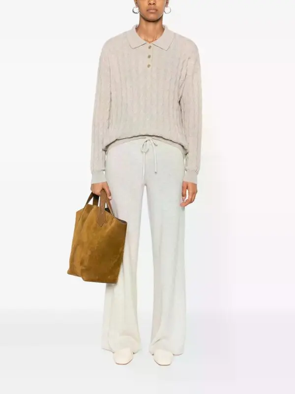 LISA YANG Wide Leg Cashmere Trousers