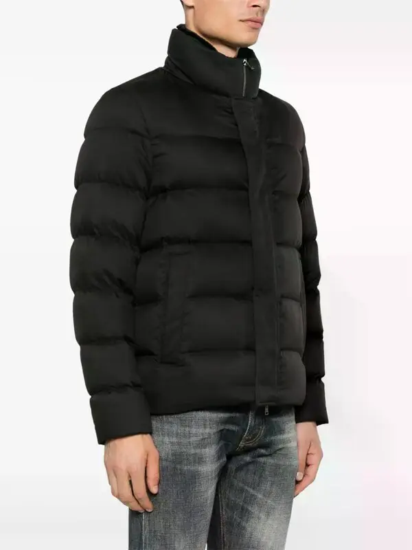 Herno Faux-fur Trim Padded Bomber Jacket