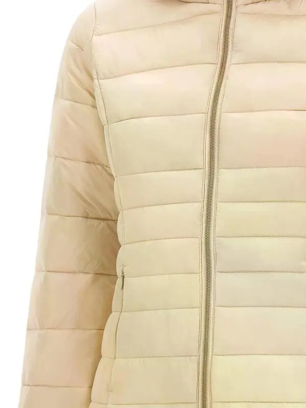 SAVE THE DUCK Quilted Hooded Jacket - Neutrals