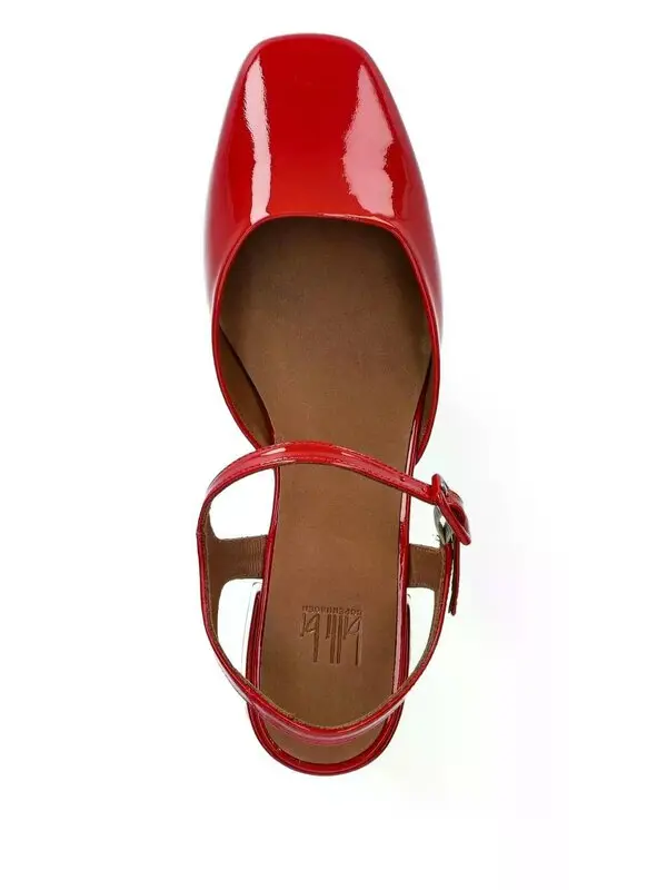 BILLI BI Patent Leather Ankle-strap Pumps