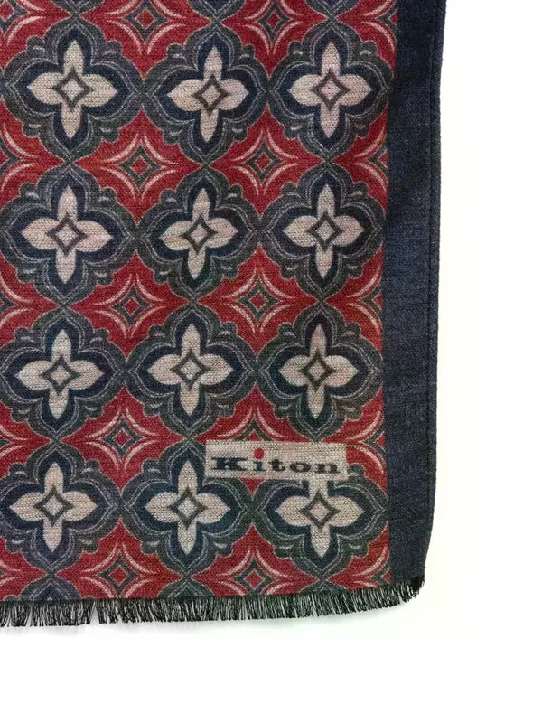Kiton Floral-pattern Scarf