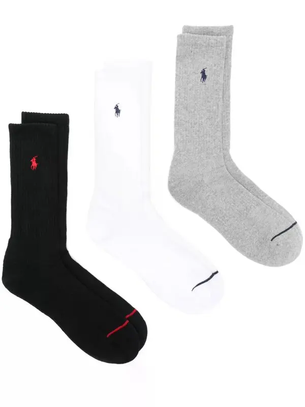 Polo Ralph Lauren Pony-motif Mid-calf Socks - Black