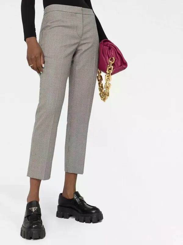 Alexander McQueen Checked Cropped Trousers