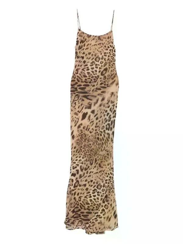 Andamane Animal-print Maxi Slip Dress - Neutrals
