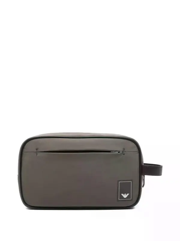 Emporio Armani Logo-detail Wash Bag - Grey