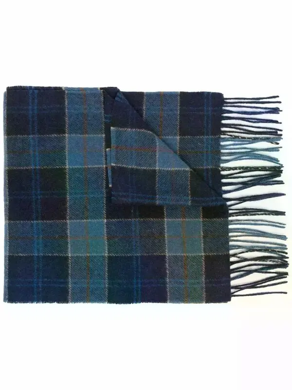Barbour Tartan-print Knitted Scarf