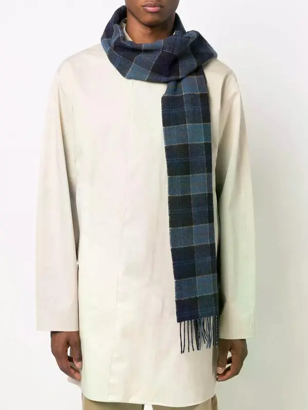 Barbour Tartan-print Knitted Scarf