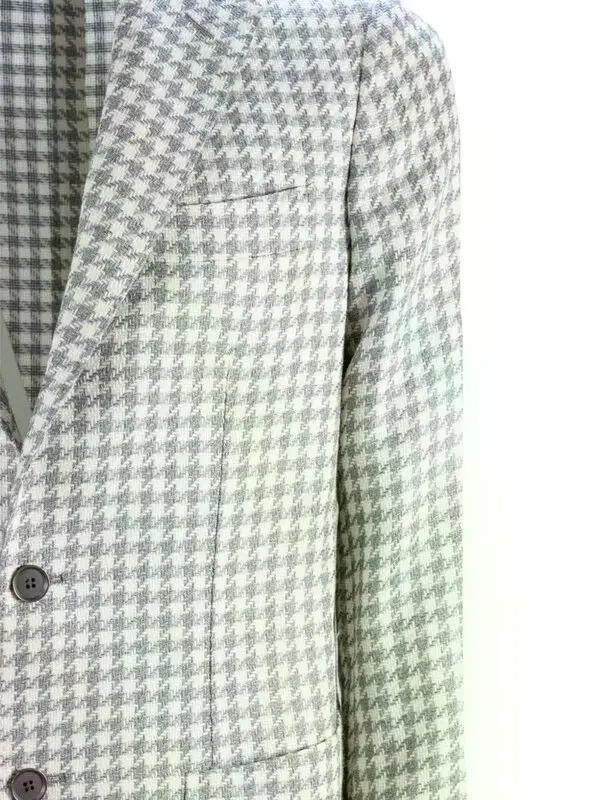 SARTORIO NAPOLI Peak-lapel Houndstooth Check Blazer
