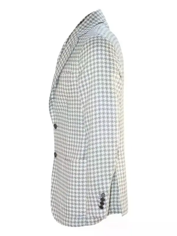 SARTORIO NAPOLI Peak-lapel Houndstooth Check Blazer