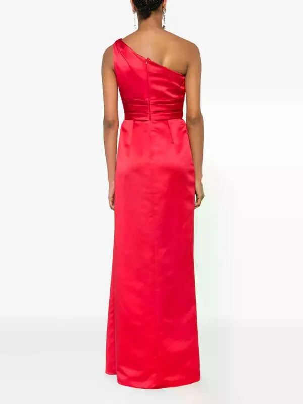 Nicole Miller One-Shoulder Satin Dress In Pink - 29% Off | Editorialist