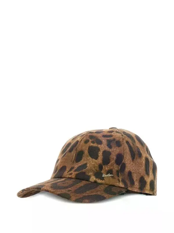 Borsalino Leopard-print Baseball Cap - Brown