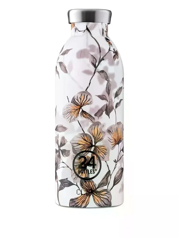 24BOTTLES Grace Floral-print Water Bottle - White