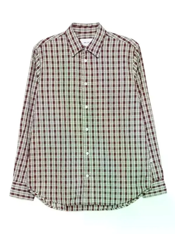 Nn07 Colby Checked Cotton Shirt