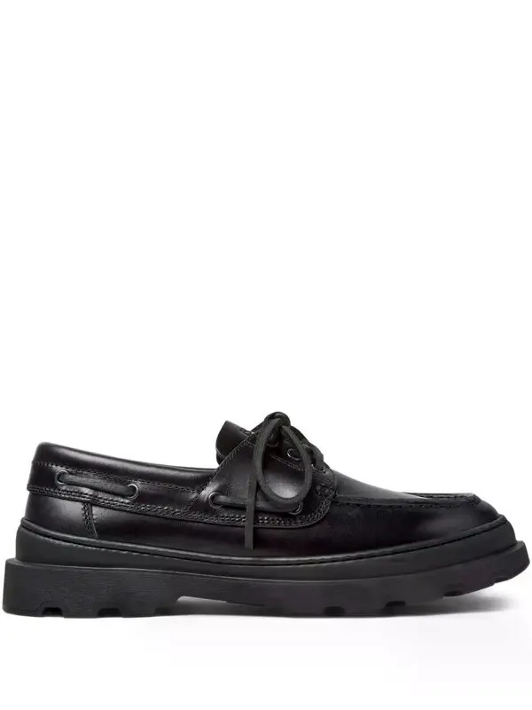Camper Brutus Leather Lace-up Loafers - Black