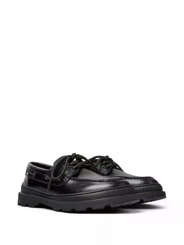 Camper Brutus Leather Lace-up Loafers - Black