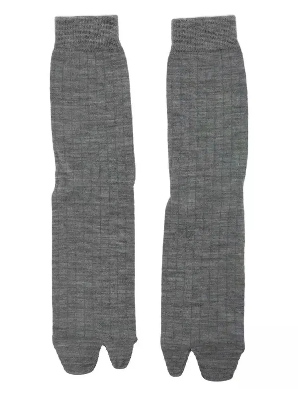 MAISON MARGIELA Ribbed Crew Socks - Grey