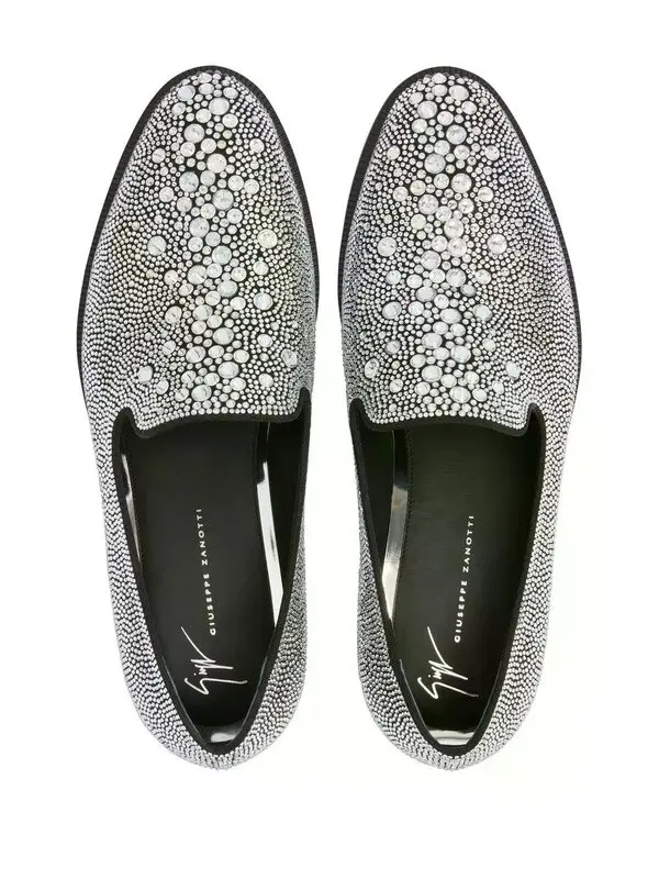 GIUSEPPE ZANOTTI Anthime Crystal-embellished Loafers