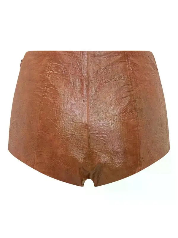 Andamane Faux-leather Zip-fastening Shorts
